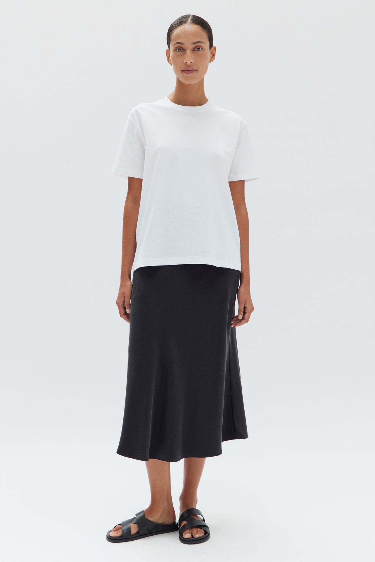 Womens Base Organic Tee Black | Assembly Label
