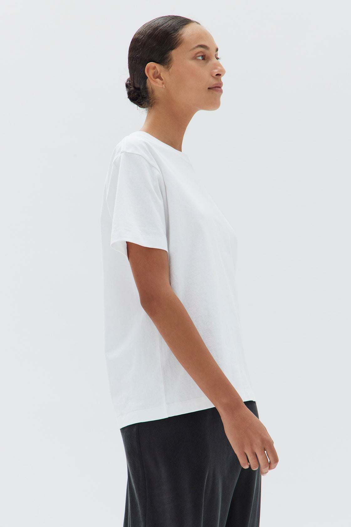 Womens Base Organic Tee Black | Assembly Label