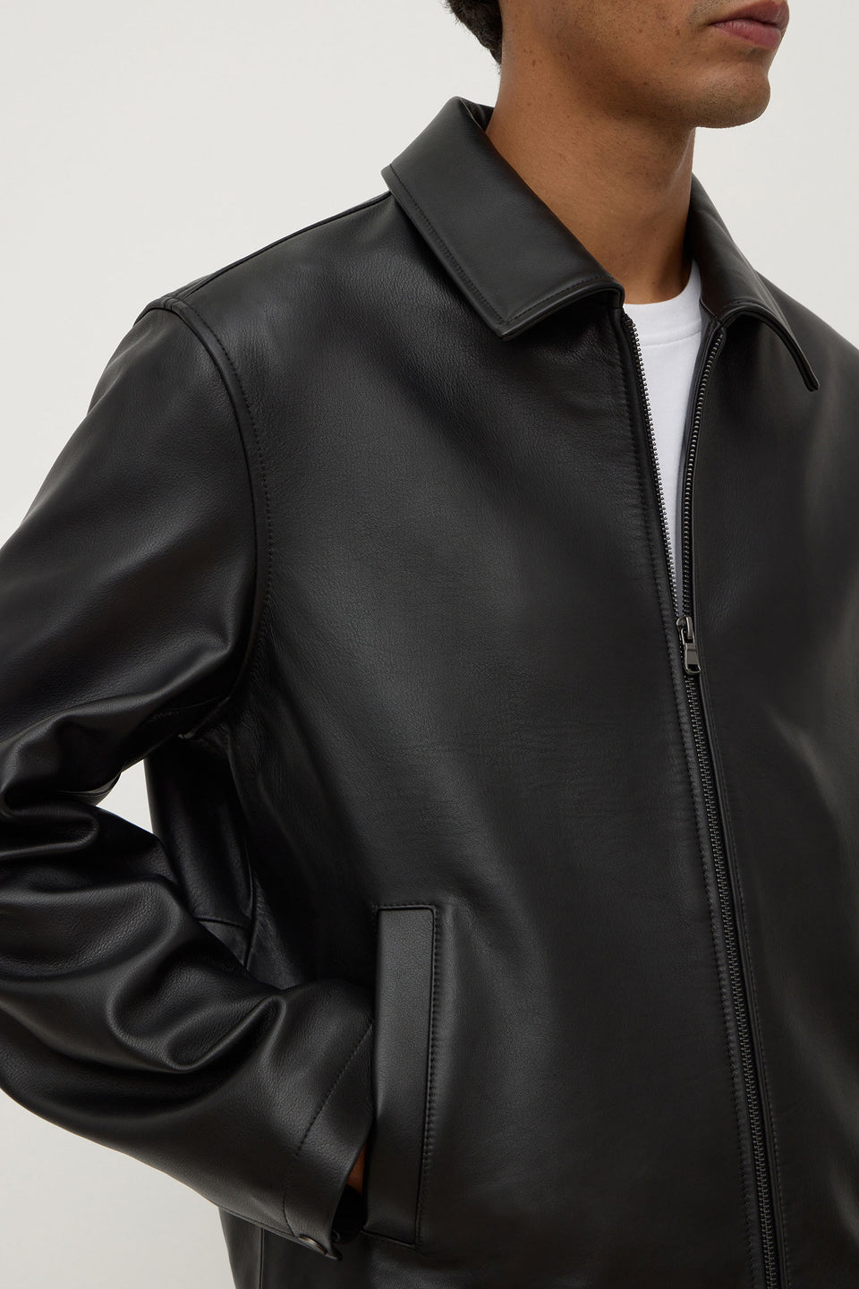 Mens Adam Leather Jacket Black | Assembly Label