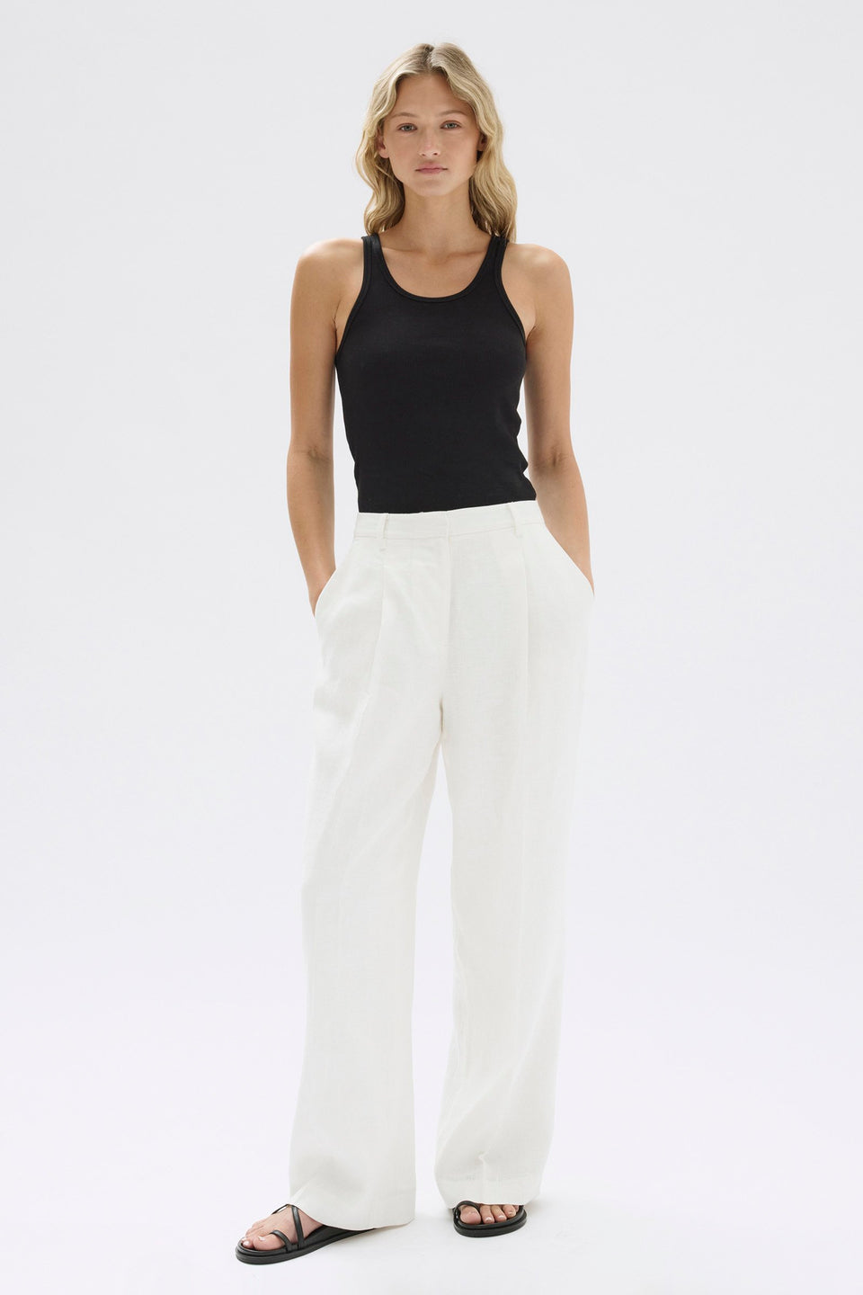 Womens Aria Linen Pant Antique White | Assembly Label Womens Aria Linen Pant Antique White | Assembly Label