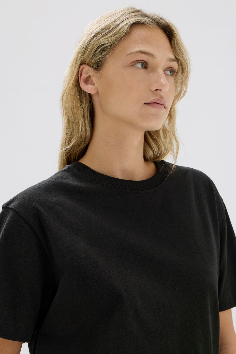 Womens Base Organic Tee Black | Assembly Label