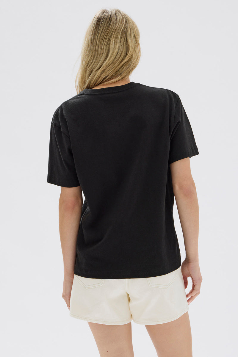 Womens Base Organic Tee Black | Assembly Label