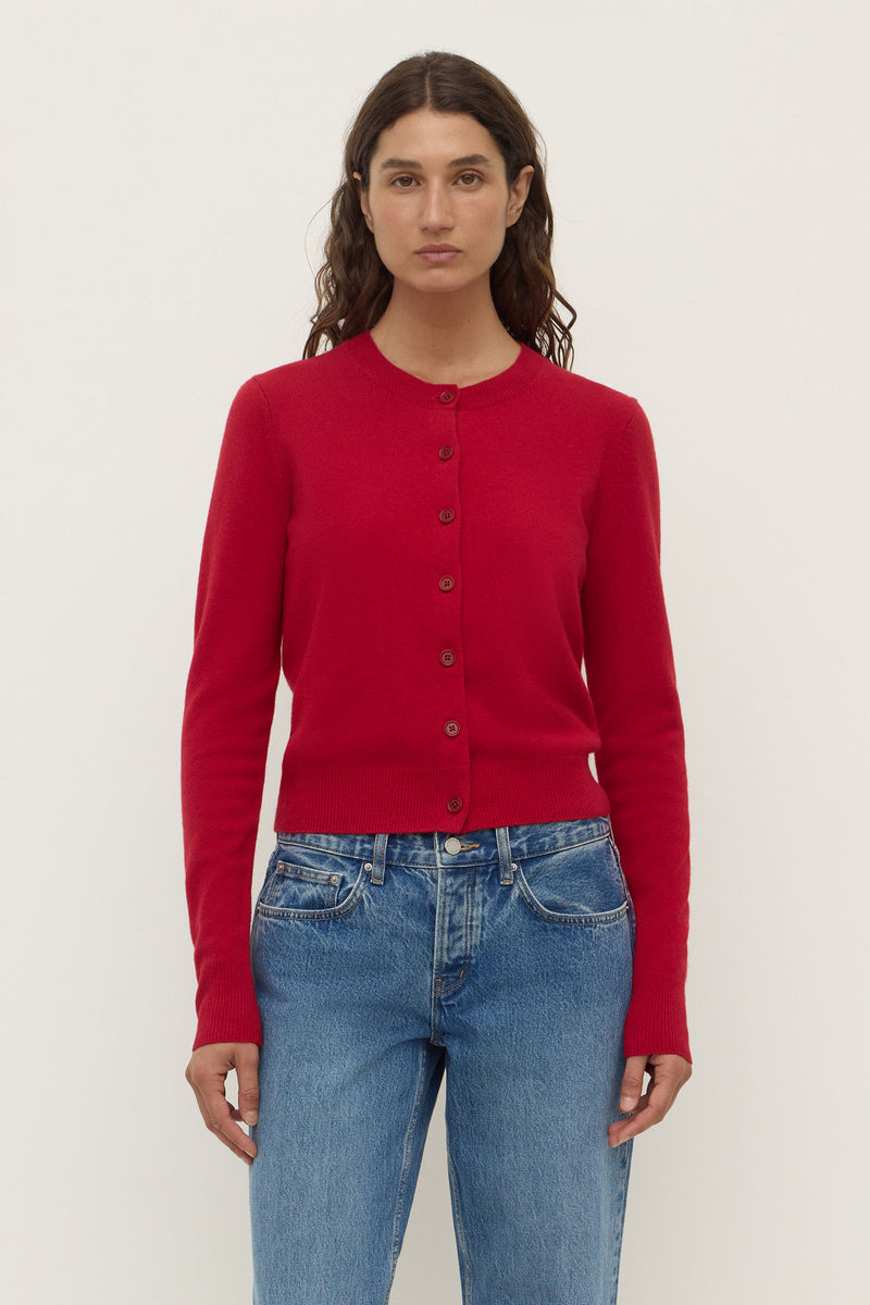 Womens Benny Knit Cardigan Mulberry | Assembly Label