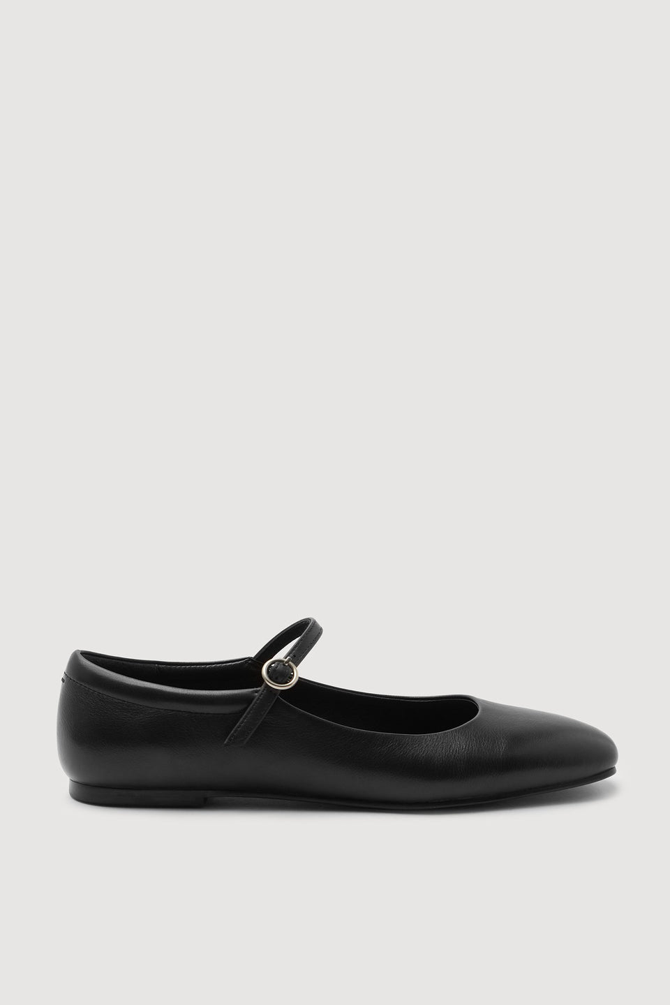 Womens Beth Leather Ballet Flat Black | Assembly Label
