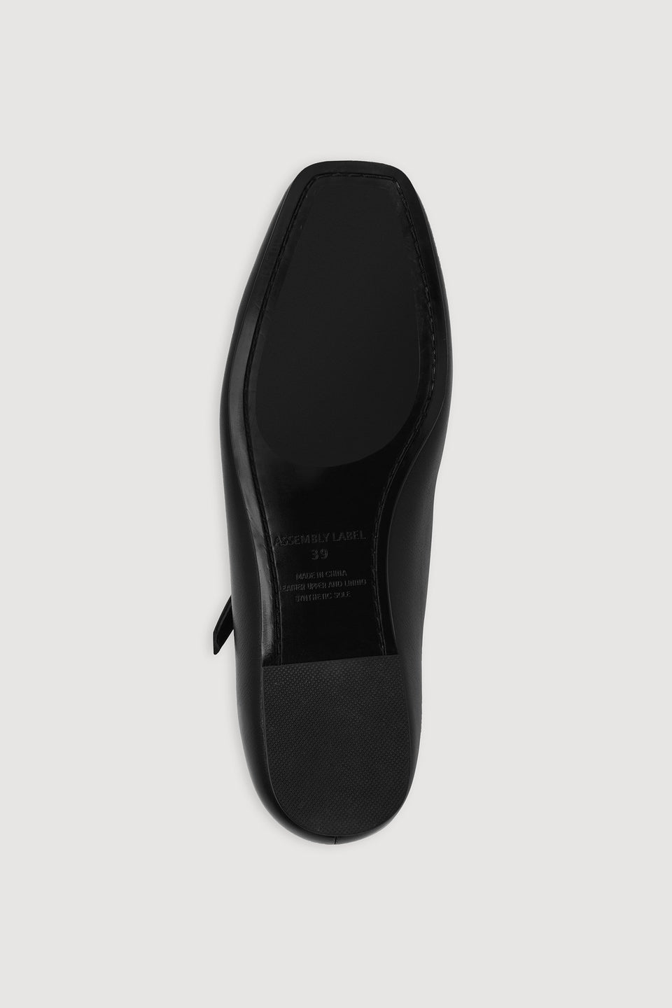 Womens Beth Leather Ballet Flat Black | Assembly Label