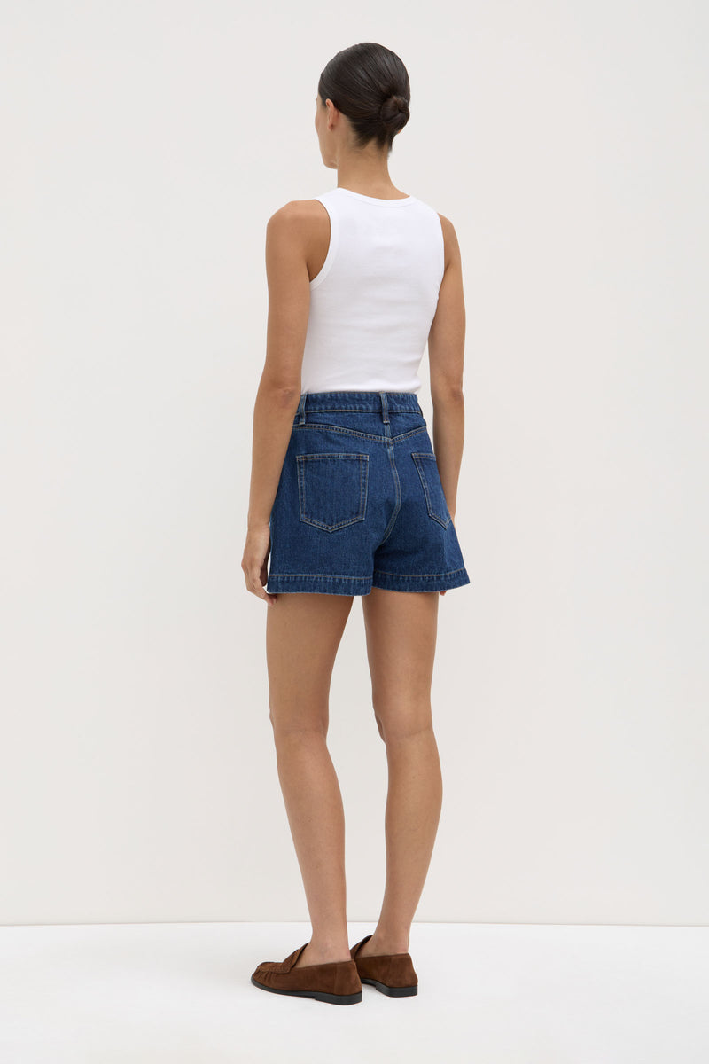 Womens Boxy Denim Short Heritage Blue | Assembly Label
