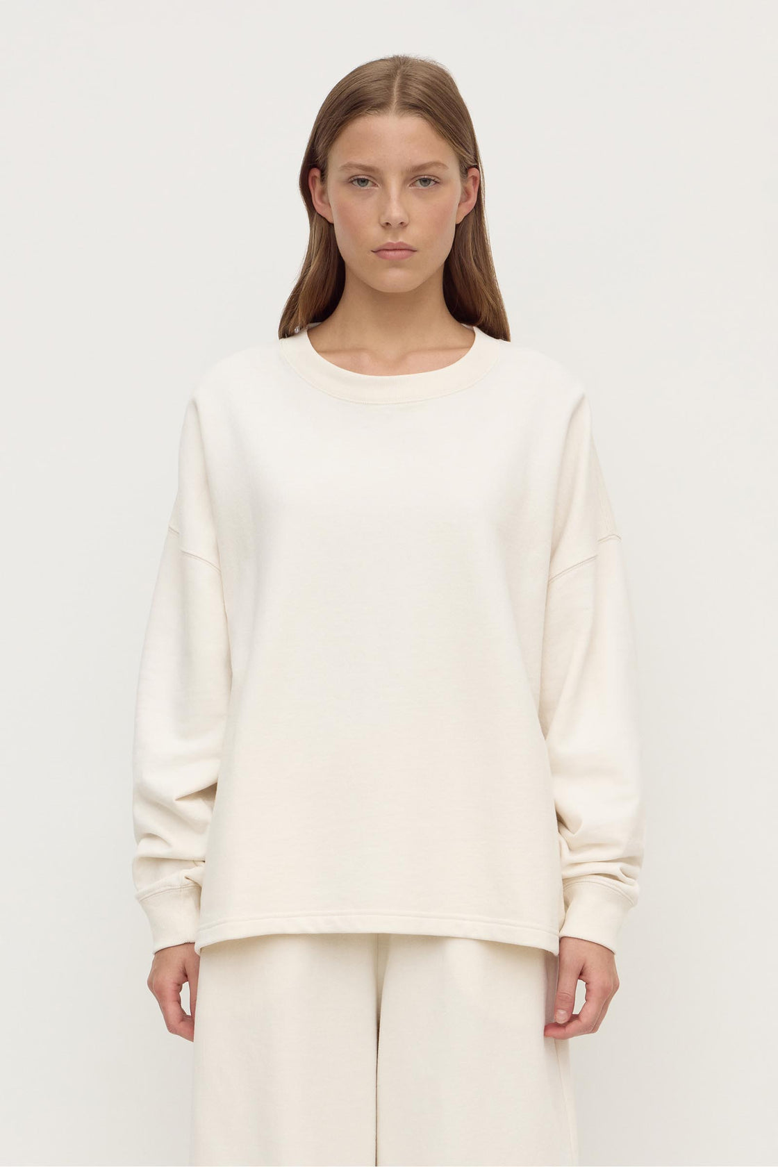 Womens Brushed Cotton Lounge Sweater Shell | Assembly Label