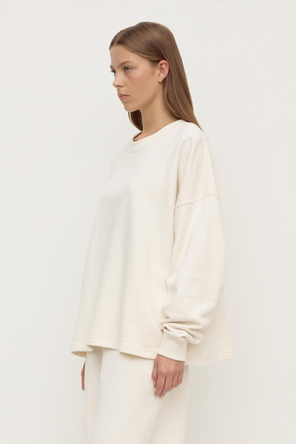 Womens Brushed Cotton Lounge Sweater Shell | Assembly Label