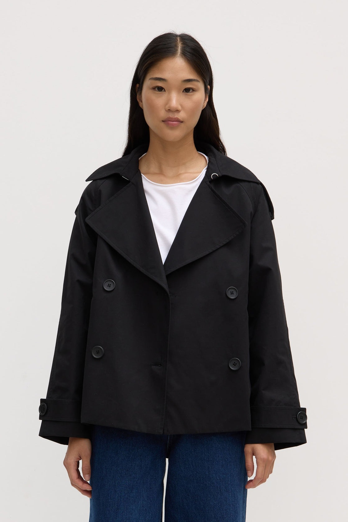 Womens Casey Short Mac Jacket Black | Assembly Label