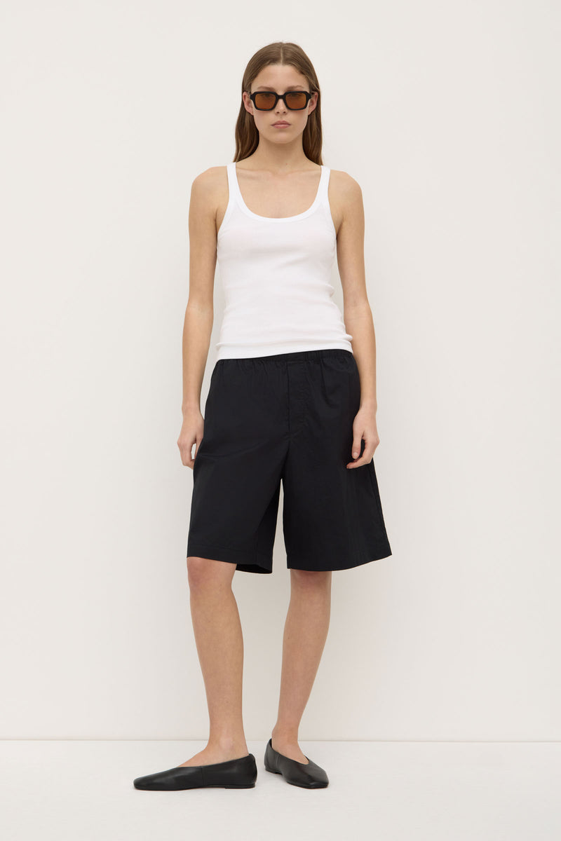 Womens Charlie Rib Tank White | Assembly Label