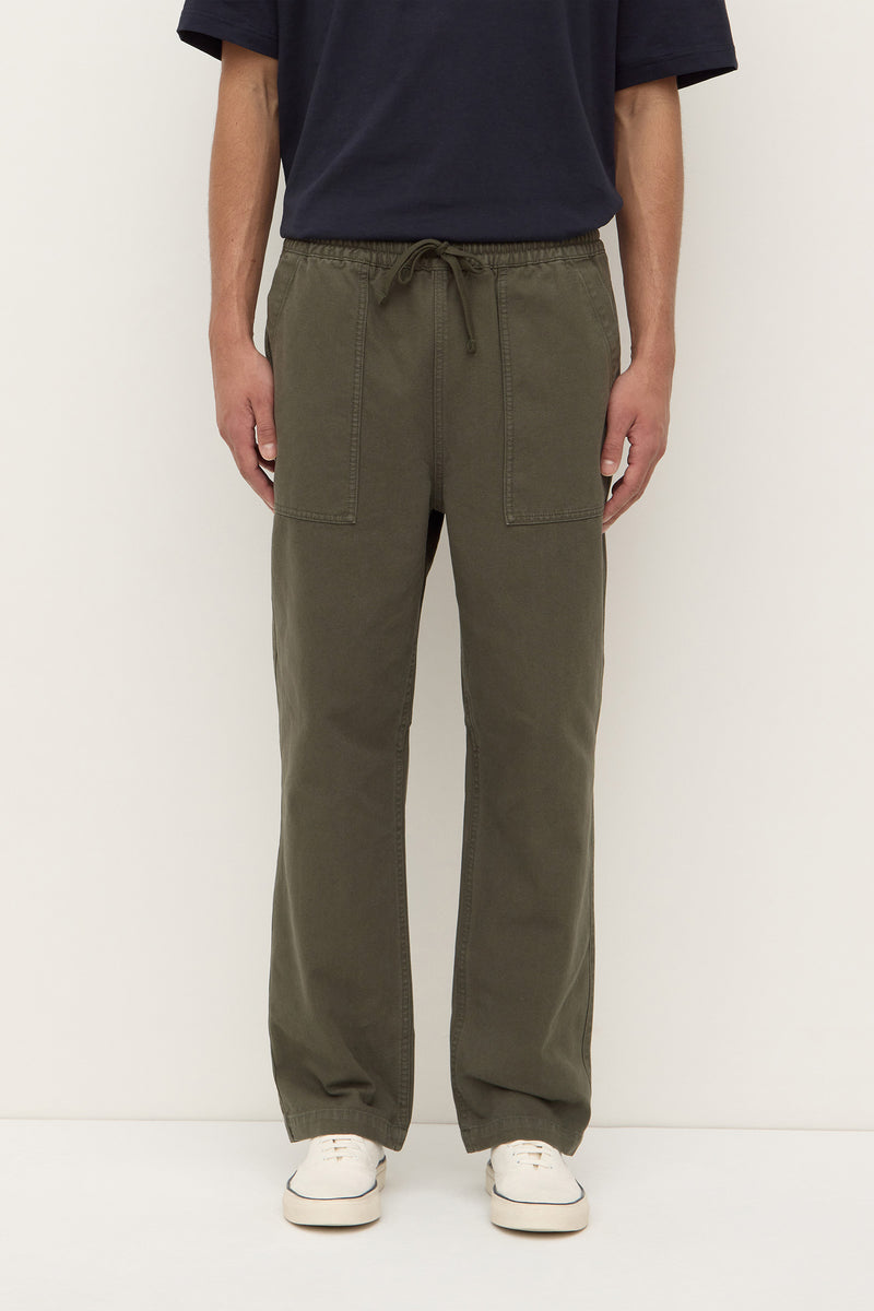 Mens Evan Canvas Pant Moss | Assembly Label
