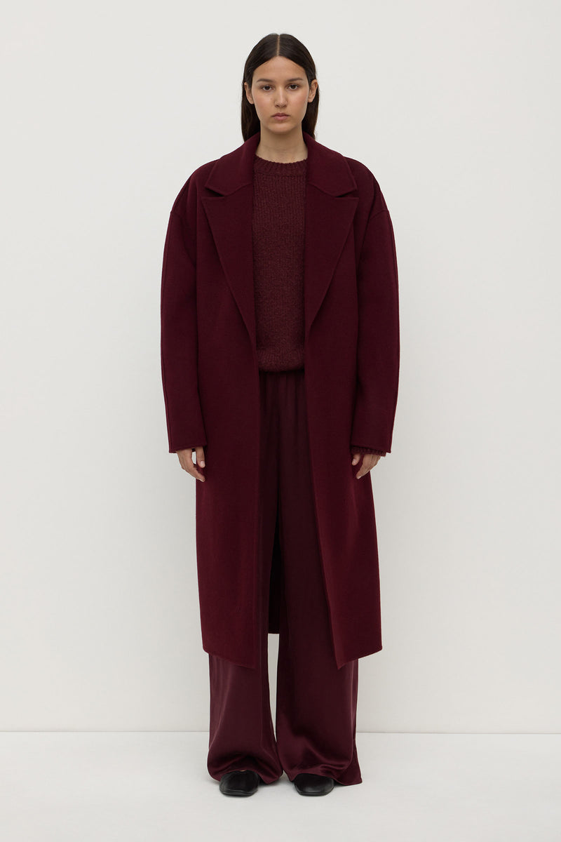 Womens Ivy Wool Coat Merlot | Assembly Label