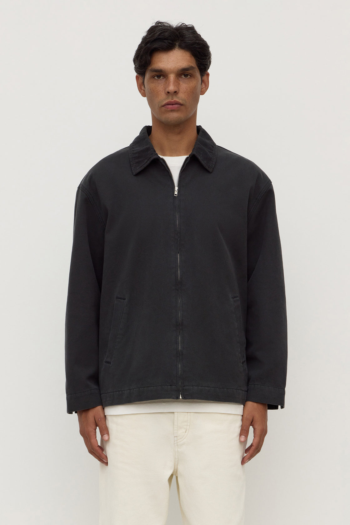 Mens Joey Cotton Jacket Washed Black | Assembly Label