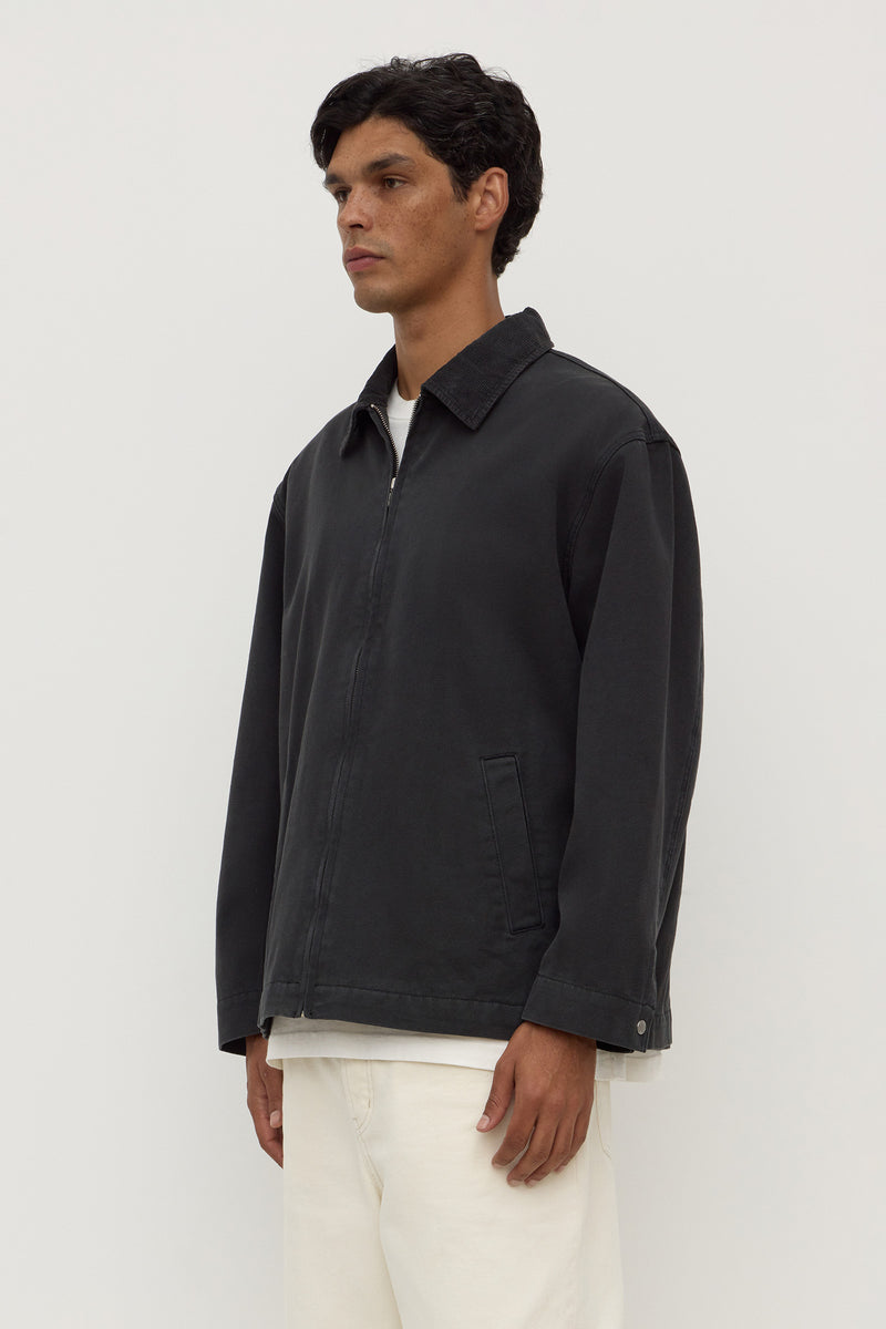 Mens Joey Cotton Jacket Washed Black | Assembly Label