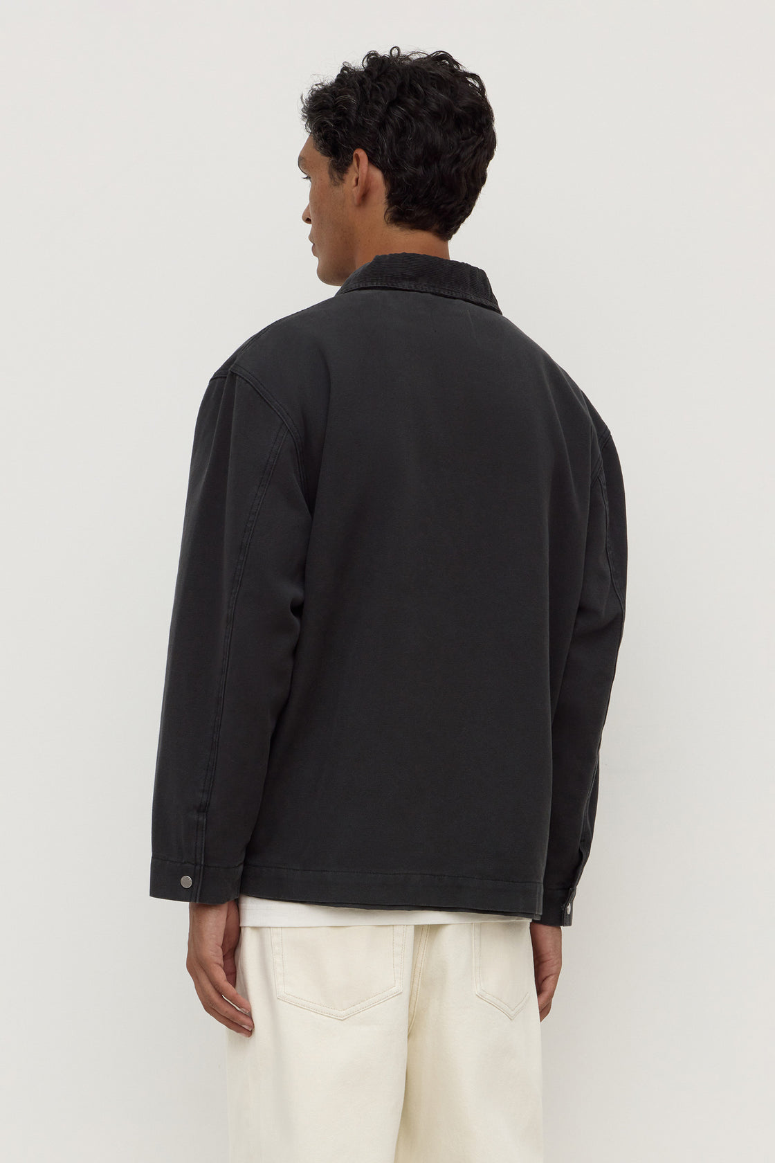 Mens Joey Cotton Jacket Washed Black | Assembly Label