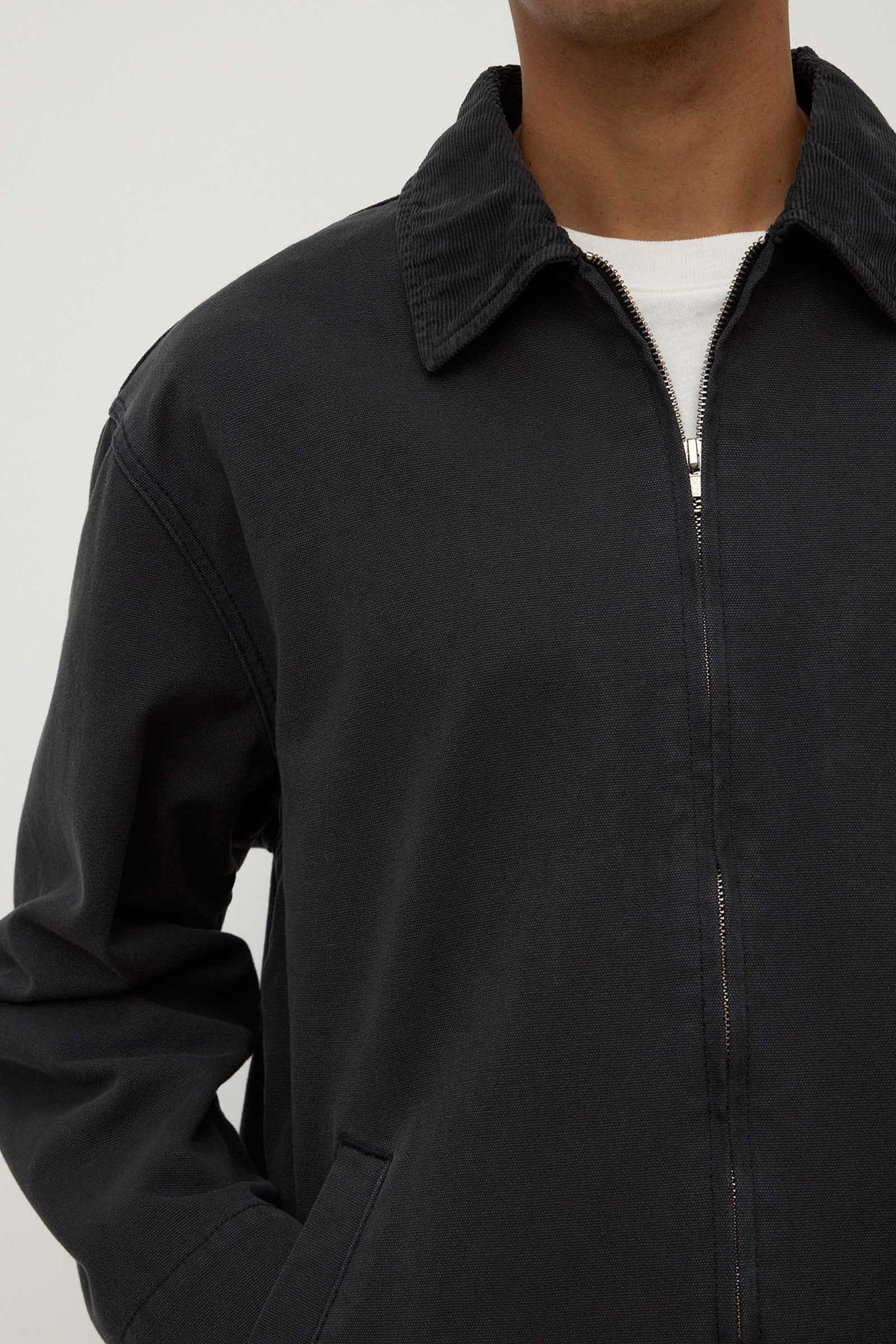 Mens Joey Cotton Jacket Washed Black | Assembly Label