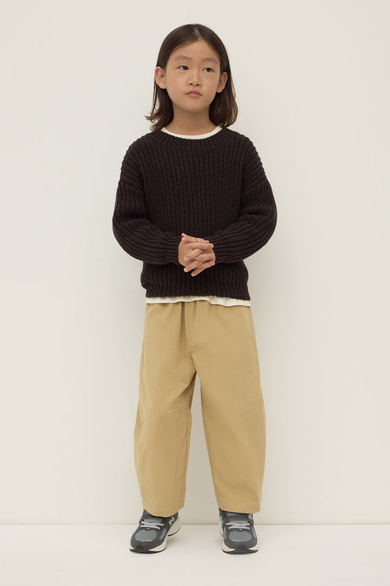 Kids Lola Barrel Pant Tan | Assembly Label