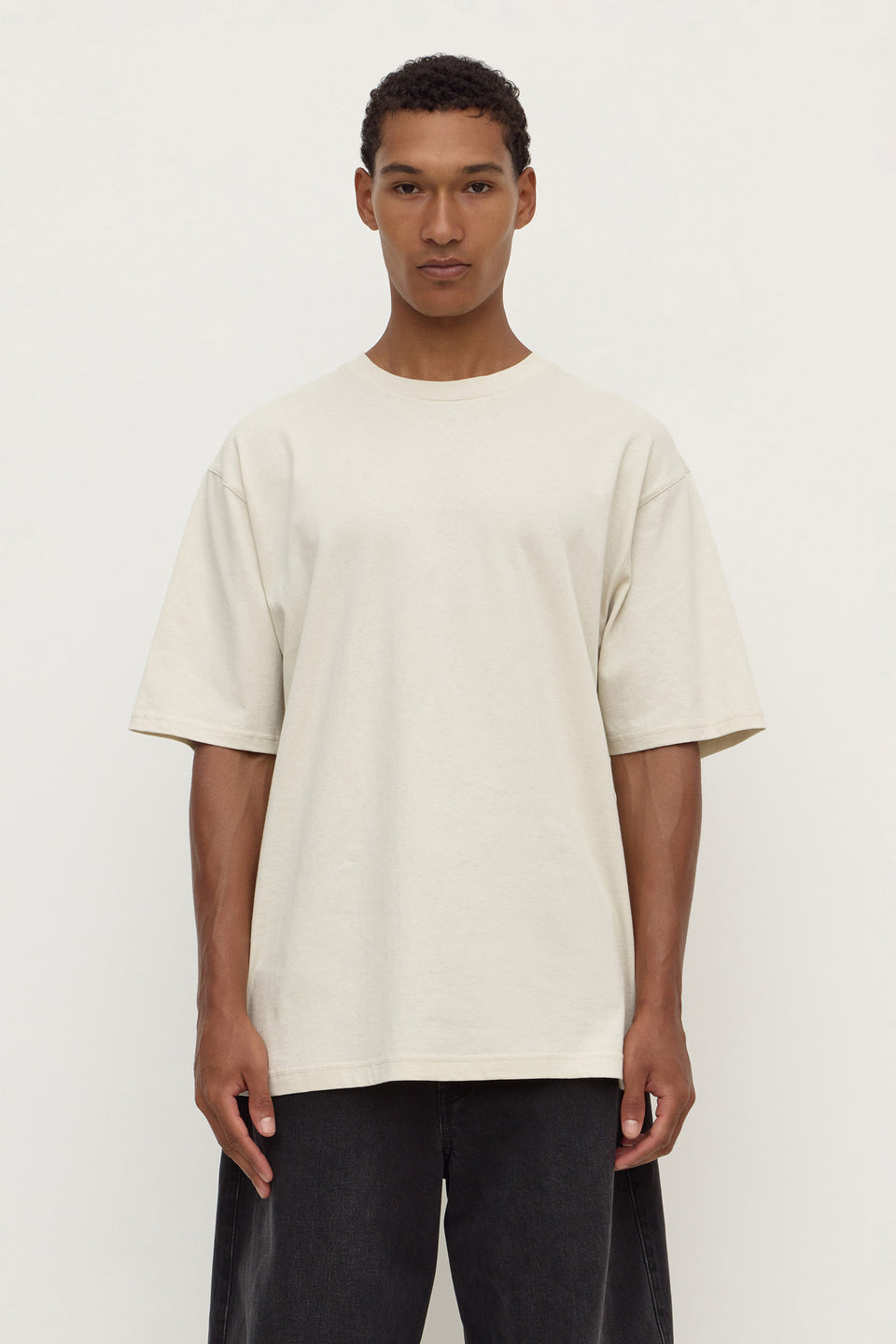 Mens Knox Organic Oversized Tee Limestone | Assembly Label