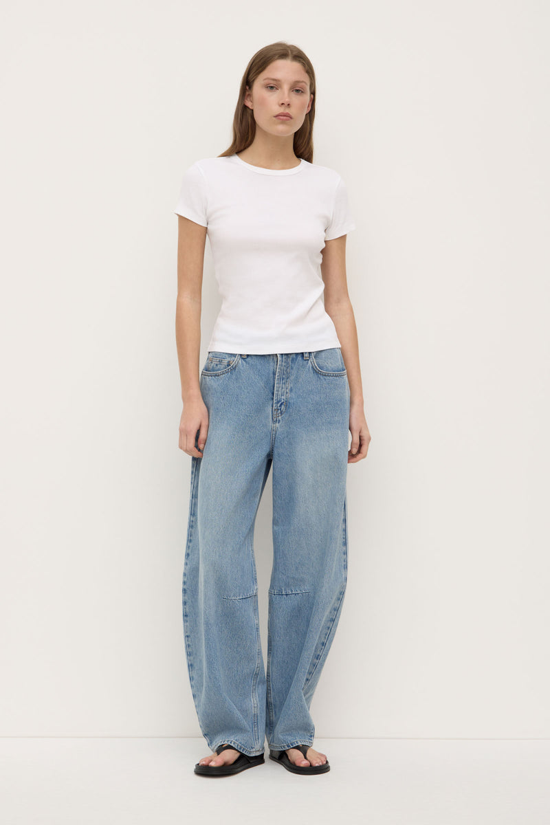 Womens Linley Rib Tee White | Assembly Label