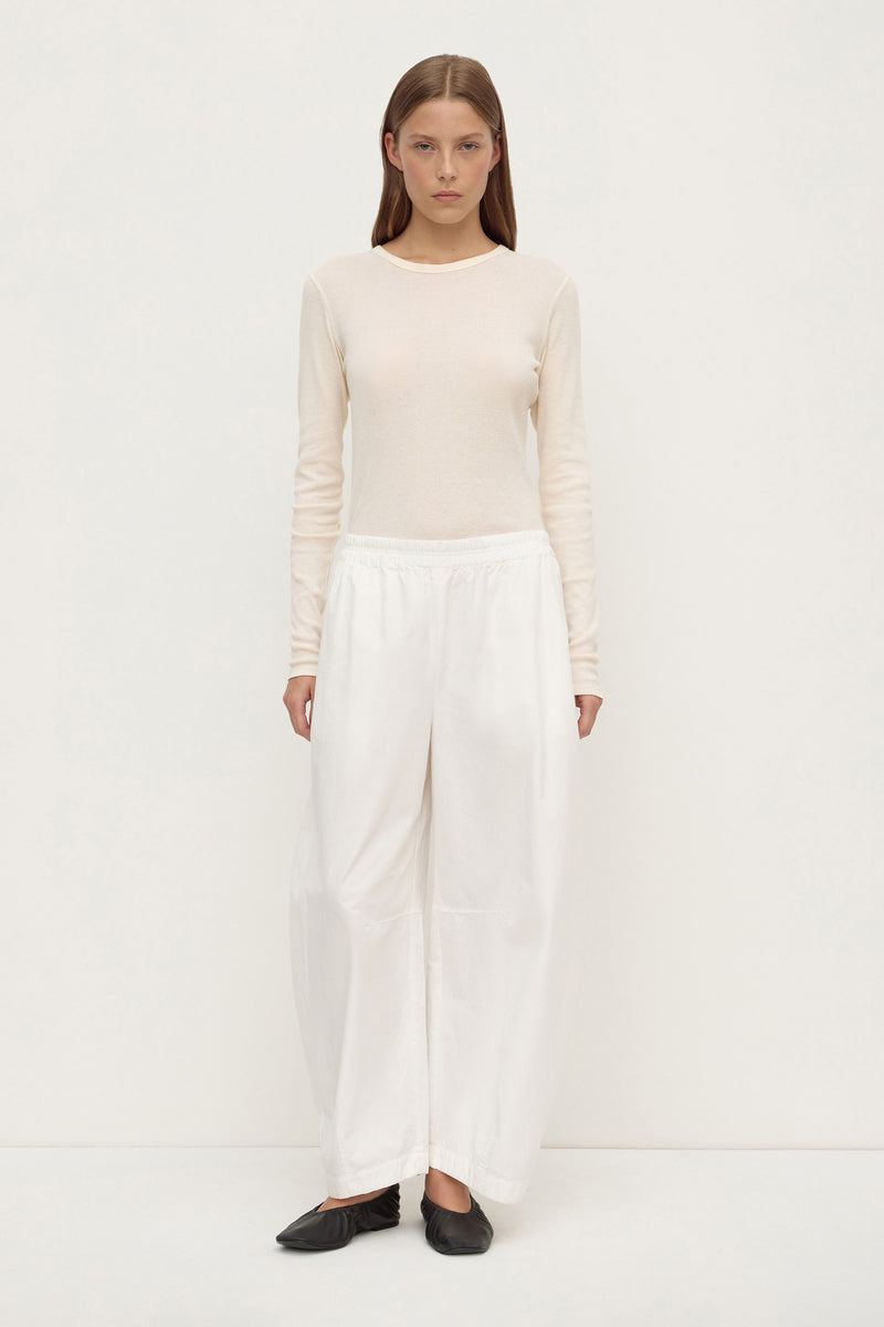 Womens Lola Barrel Pant White | Assembly Label