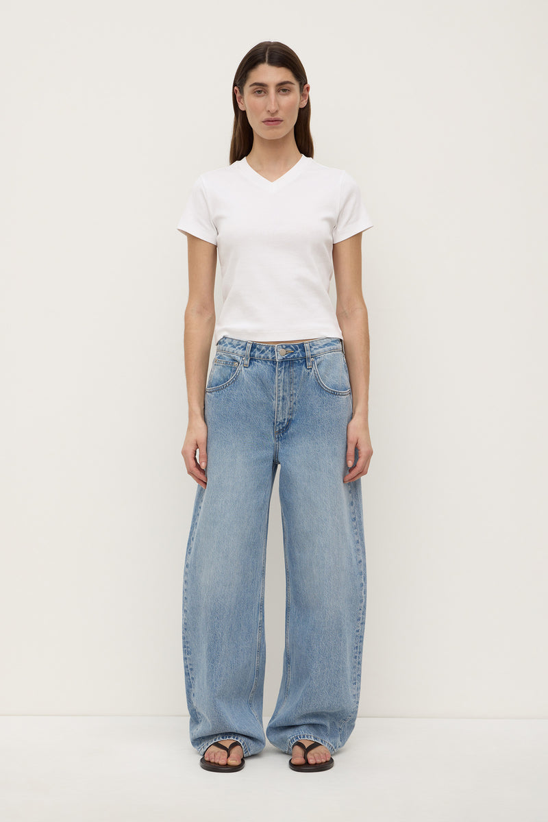 Womens Low Curve Mid Rise Jean Indigo Fade | Assembly Label