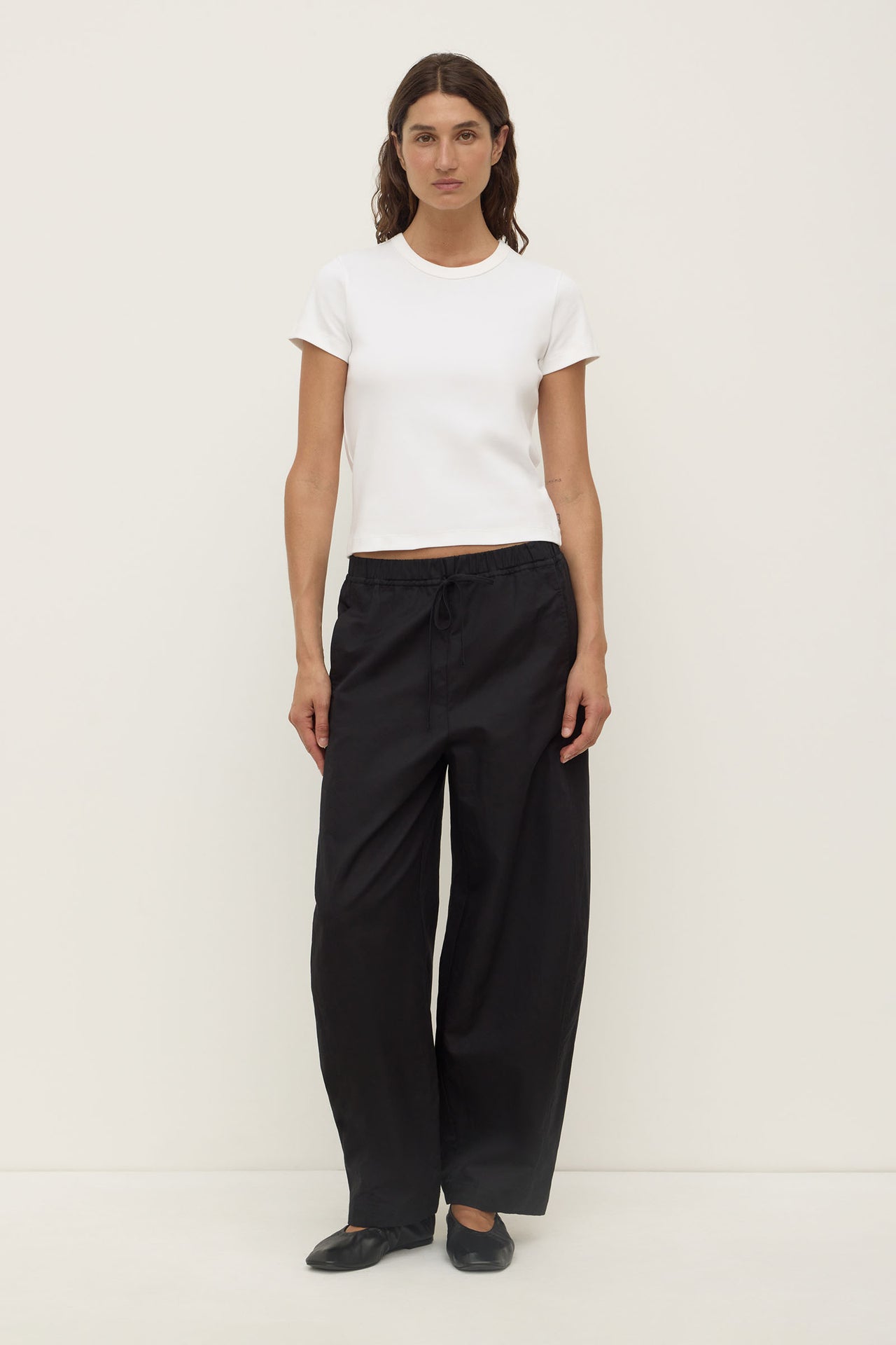 Womens Lyla Cap Sleeve Tee White | Assembly Label