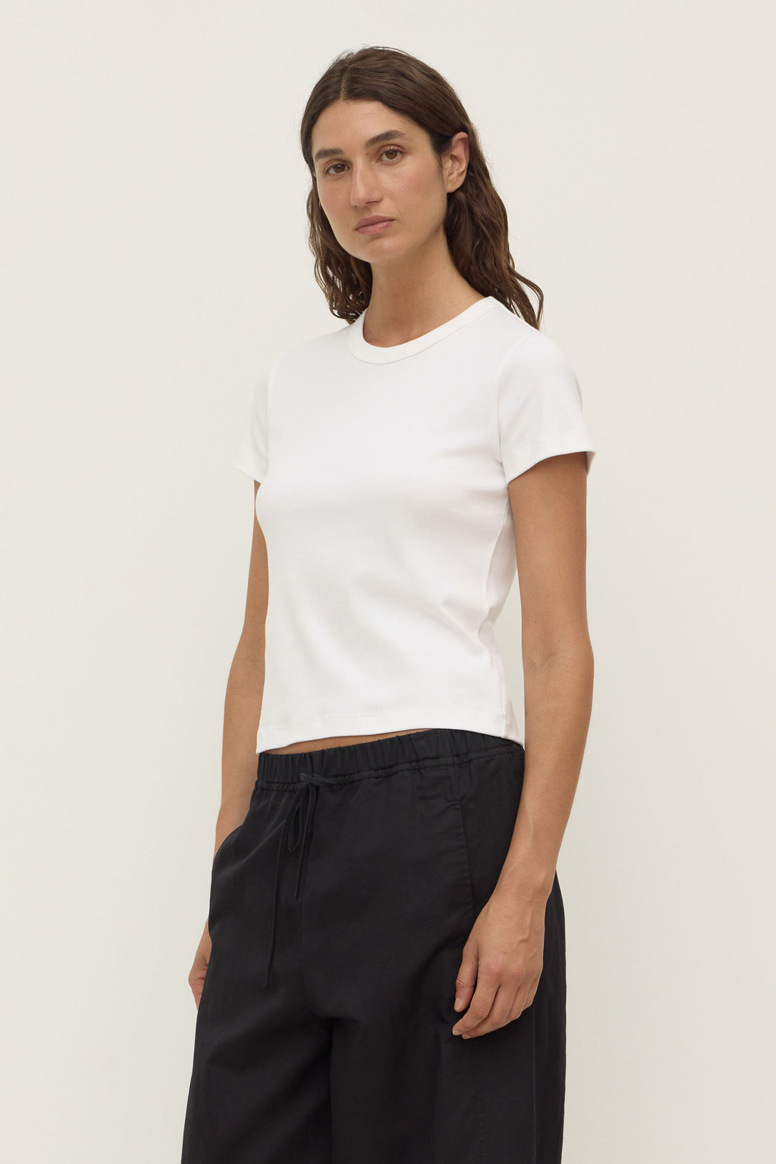 Womens Lyla Cap Sleeve Tee White | Assembly Label