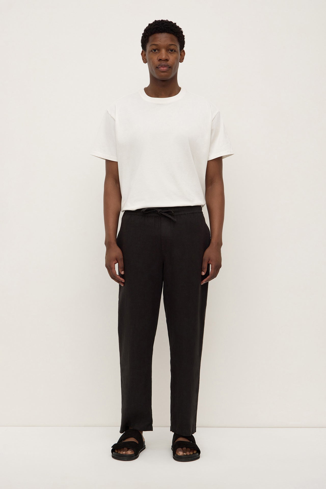 Mens Tide Linen Pants Black | Assembly Label