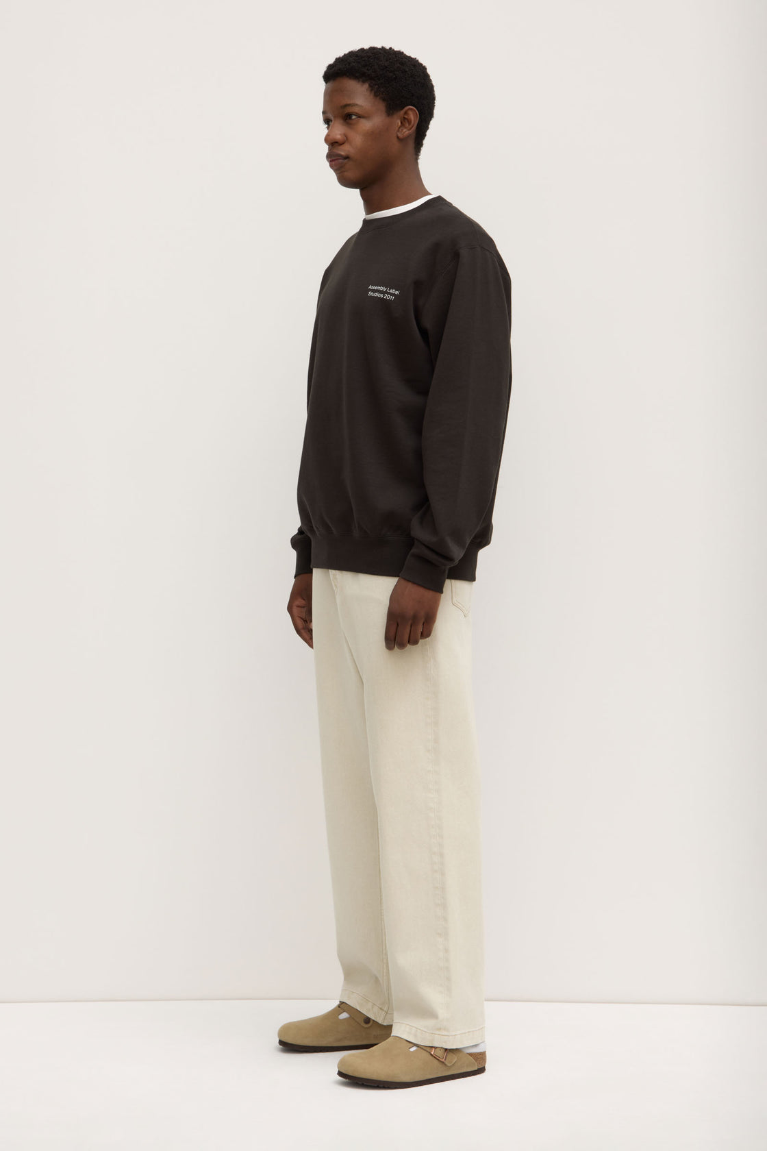 Mens Origin Logo Fleece Washed Black | Assembly Label