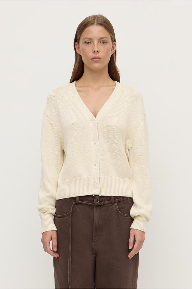 Womens Meri Knit Cardigan Cream | Assembly Label