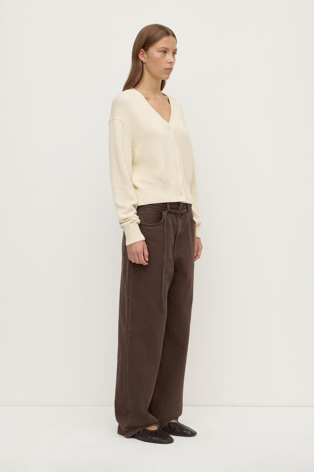 Womens Meri Knit Cardigan Cream | Assembly Label