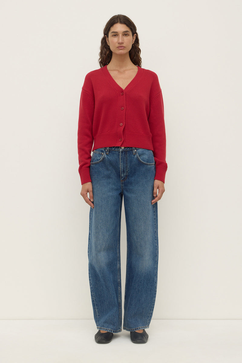Womens Meri Knit Cardigan Mulberry | Assembly Label