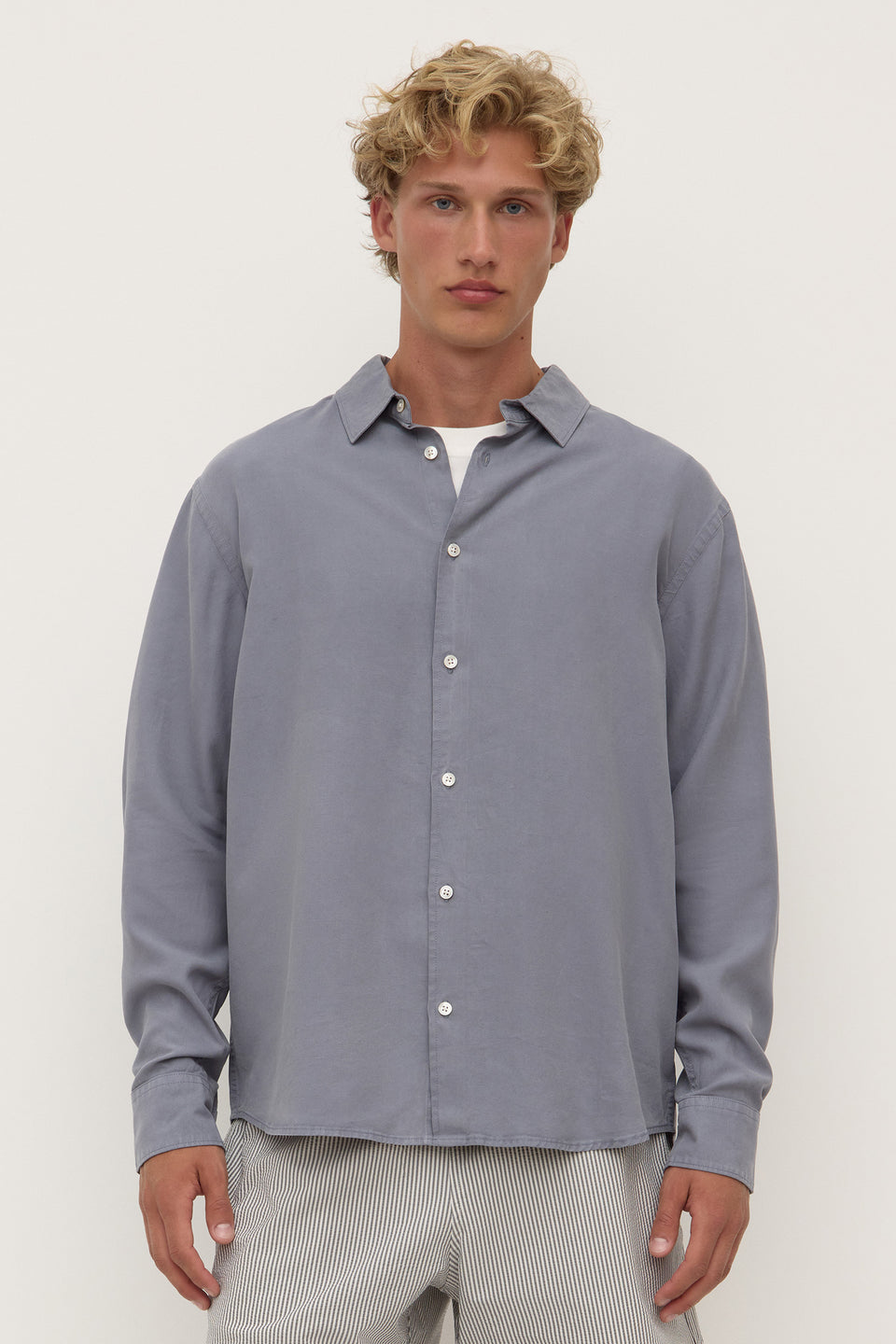 Mens Miller Long Sleeve Shirt Asphalt | Assembly Label