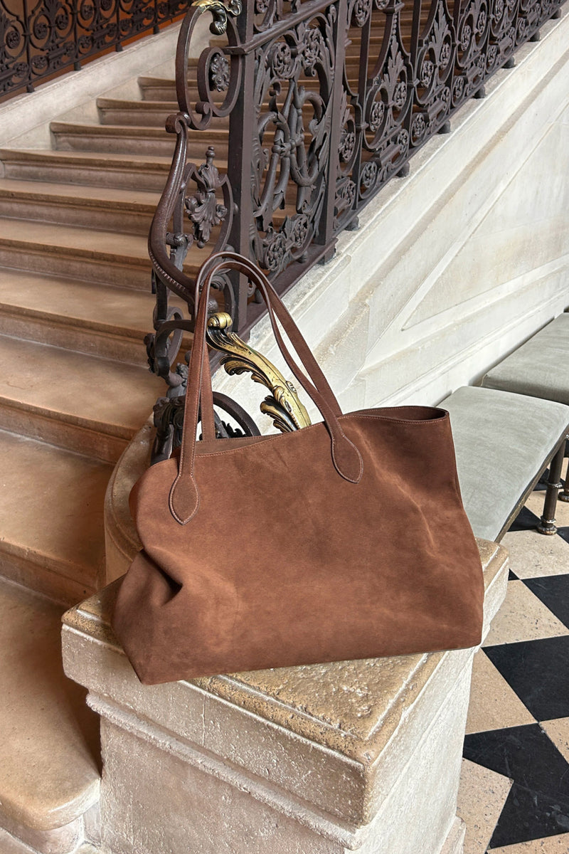 Olivia Suede Tote Bag Amaro | Assembly Label