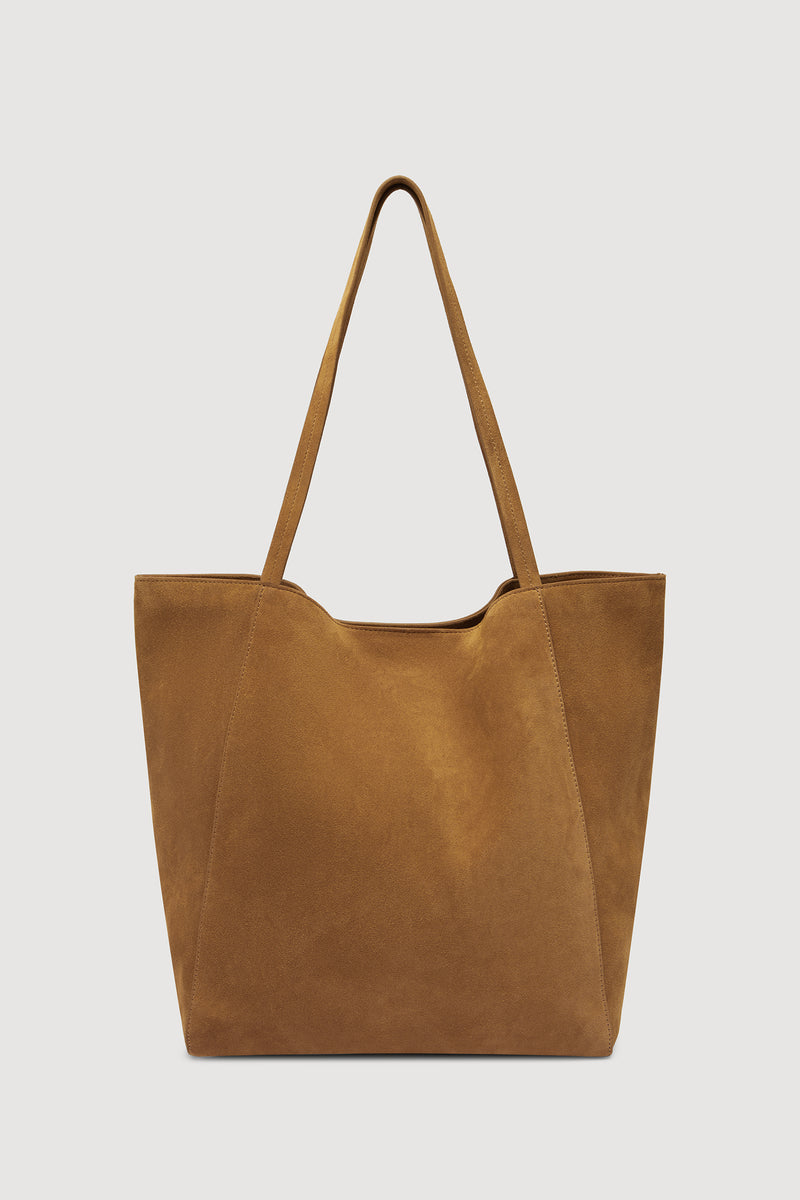 Paige Suede Tote Bag Tan | Assembly Label
