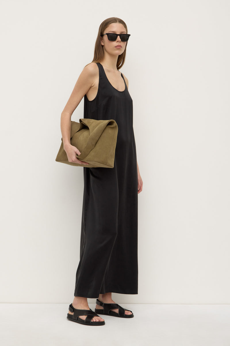 Womens Pippa Silk Tank Dress Black | Assembly Label