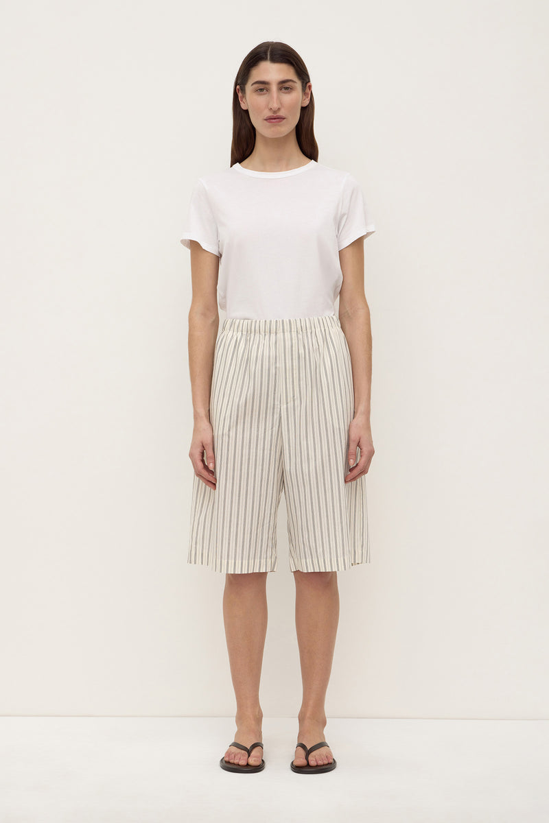 Womens Ria Stripe Short Cream/Smoke | Assembly Label