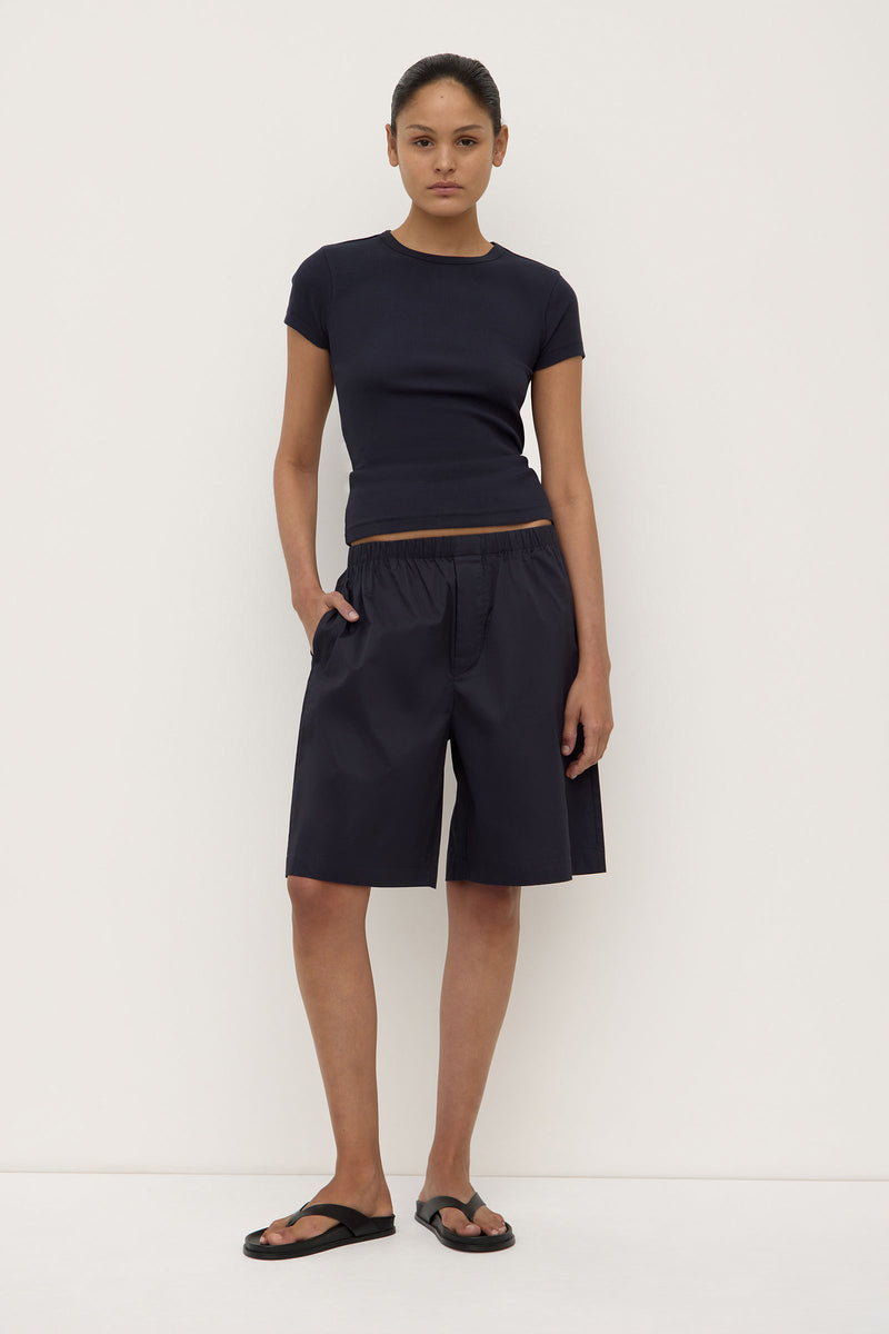 Womens Riley Poplin Short True Navy | Assembly Label