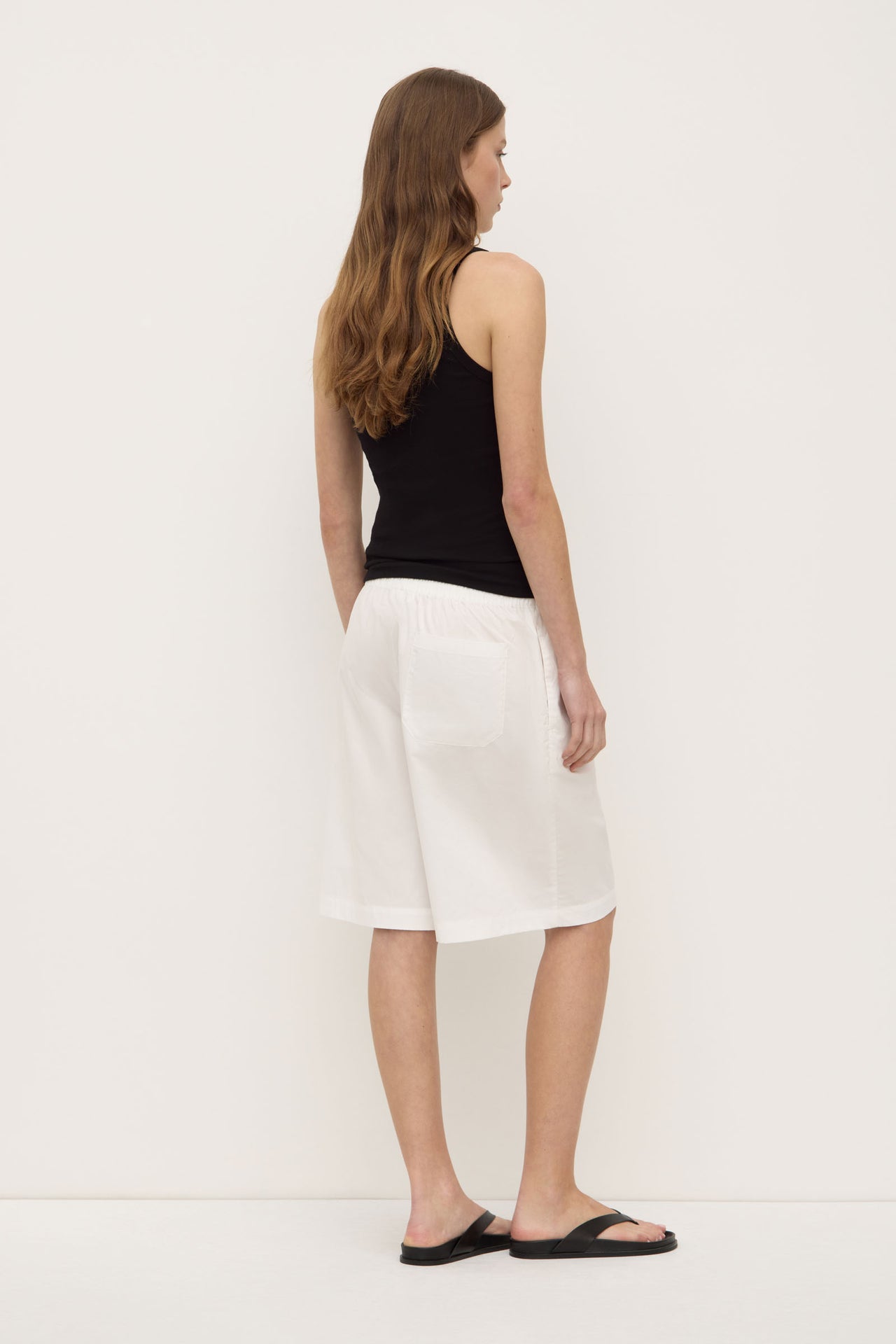 Womens Riley Poplin Short White | Assembly Label