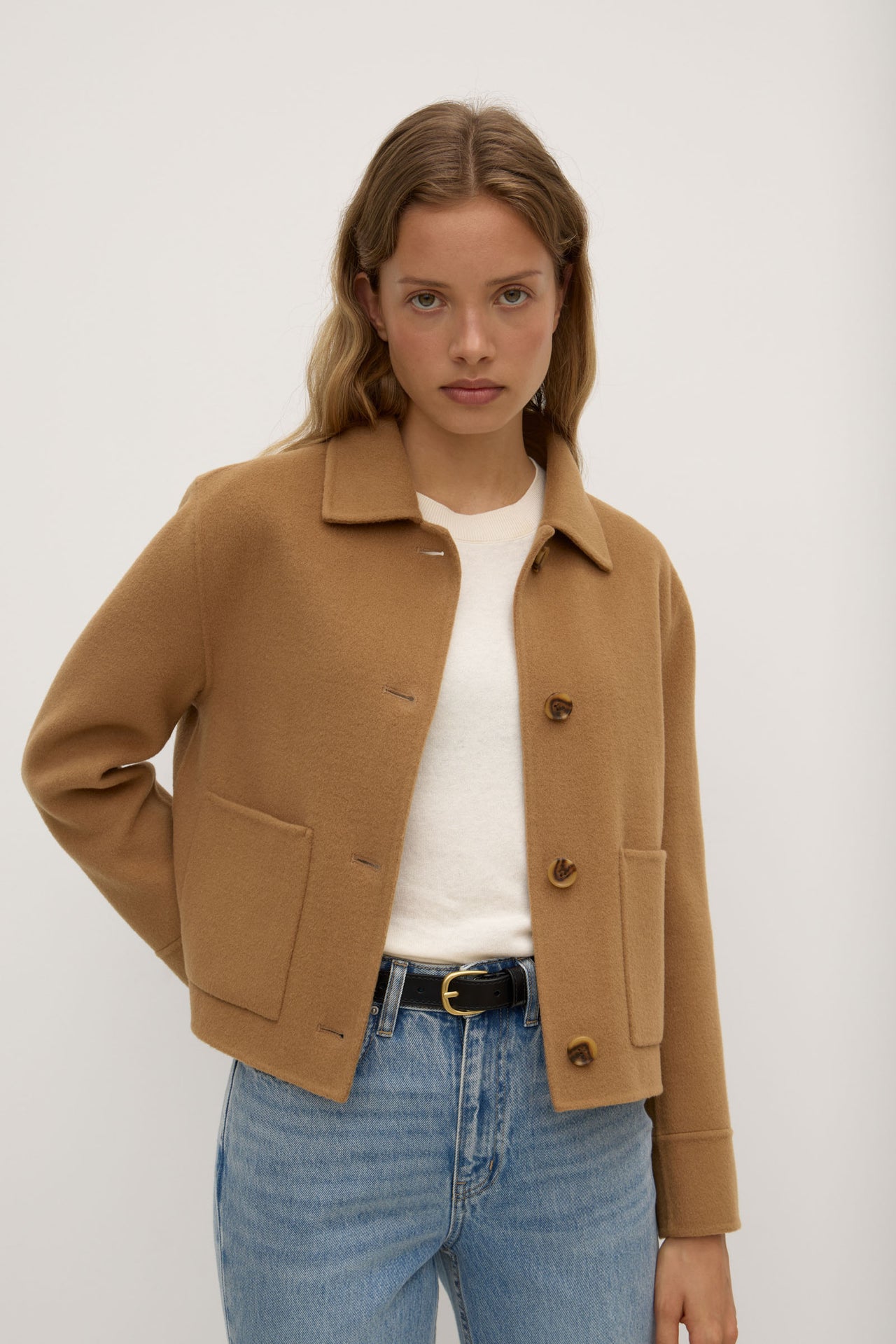 Womens Tasmin Wool Jacket Camel | Assembly Label