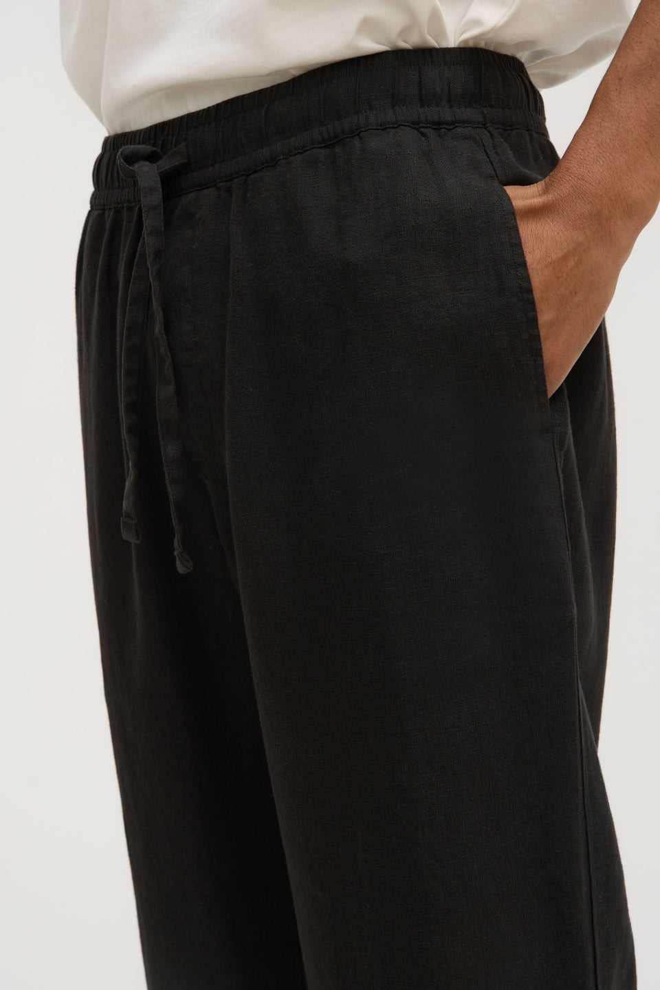 Mens Tide Linen Pants Black | Assembly Label