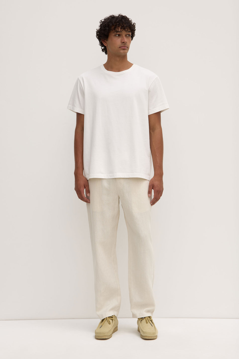 Mens Tide Linen Pants Limestone | Assembly Label