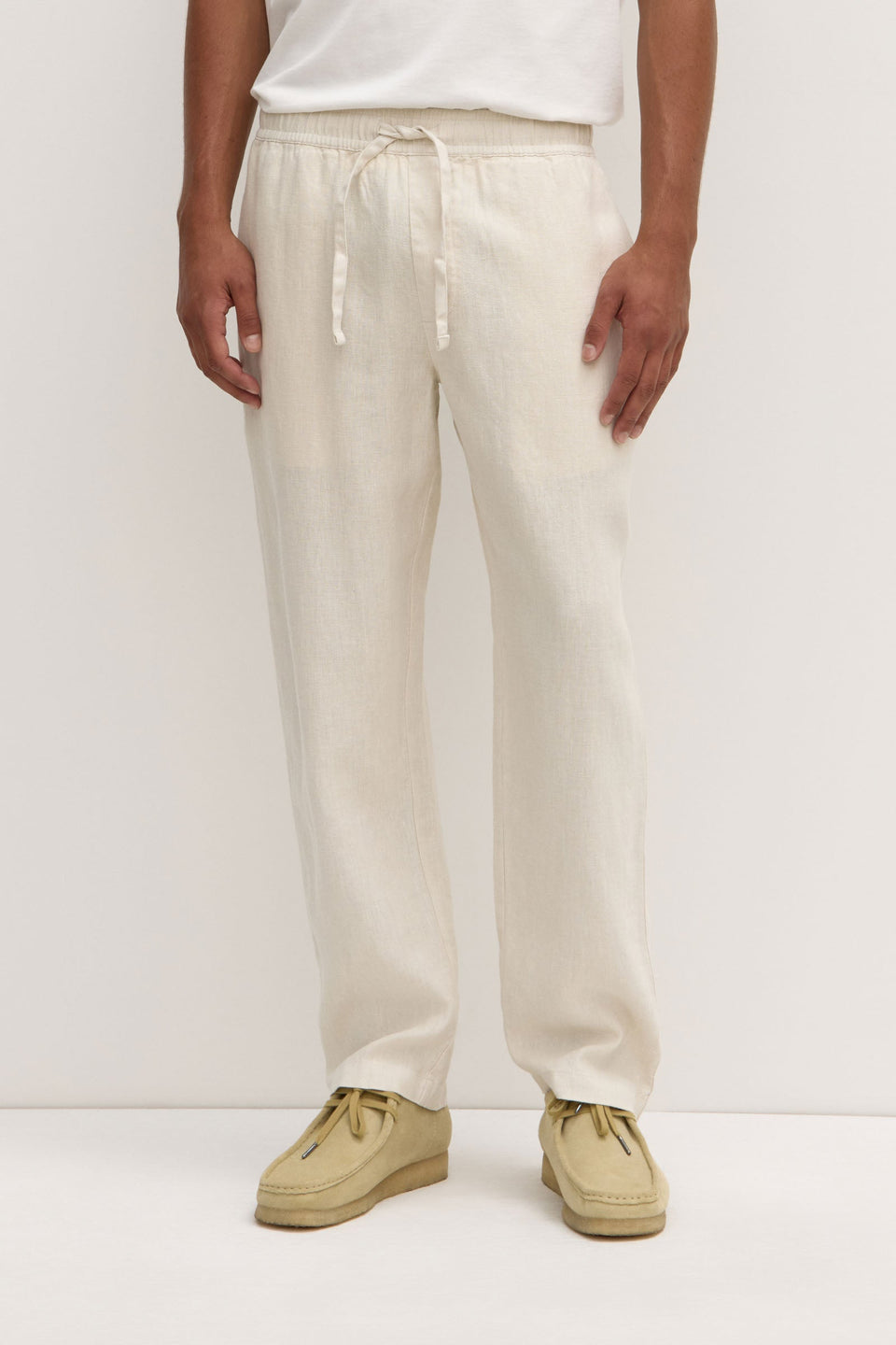 Mens Tide Linen Pants Limestone | Assembly Label