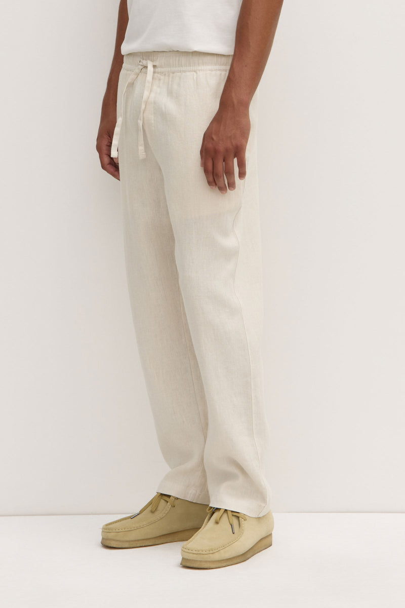 Mens Tide Linen Pants Limestone | Assembly Label
