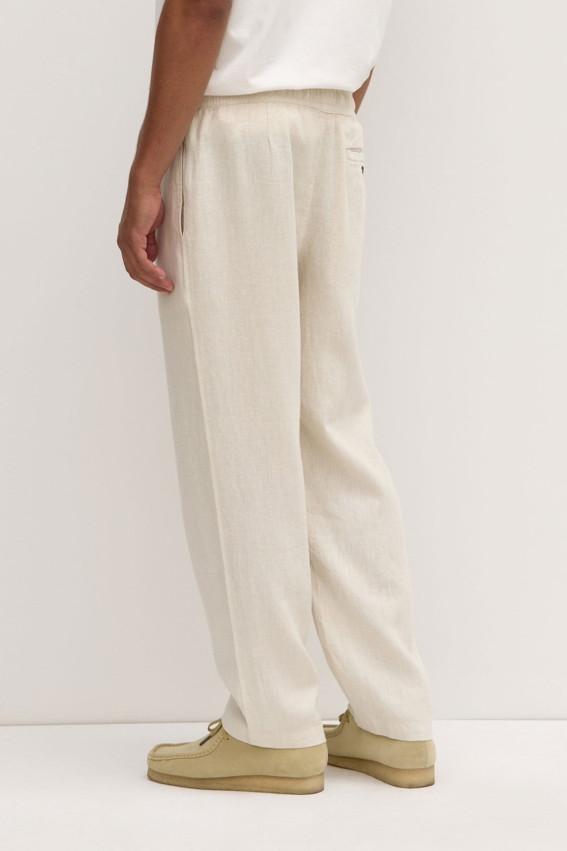 Mens Tide Linen Pants Limestone | Assembly Label