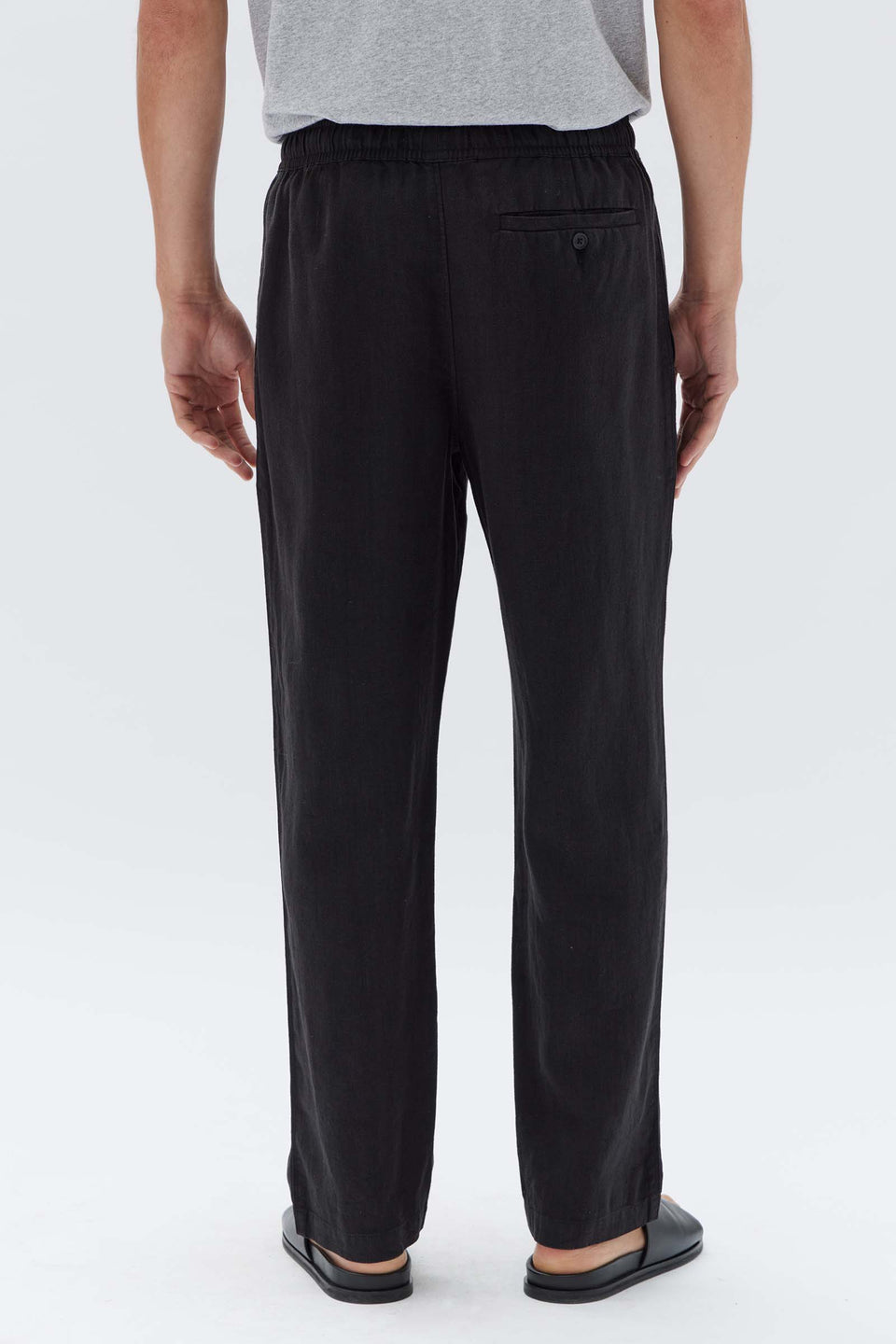 Mens Tide Linen Pants Black | Assembly Label