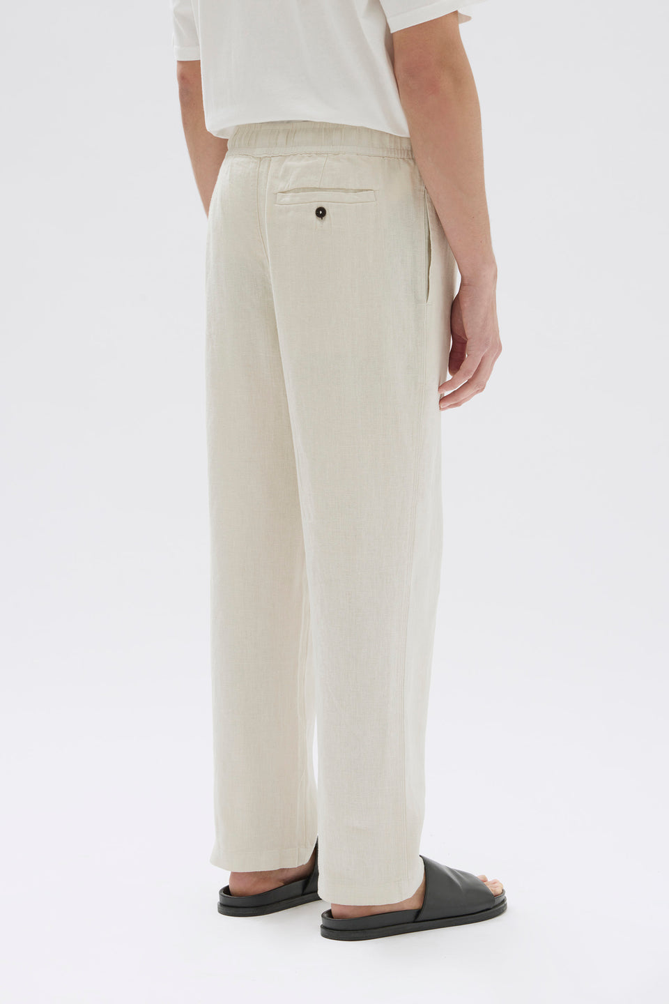 Mens Tide Linen Pants Limestone | Assembly Label