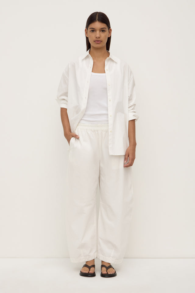 Womens Lola Barrel Pant White | Assembly Label