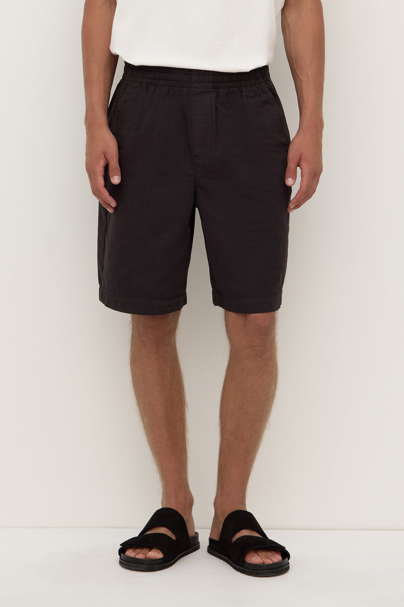 Mens Wallace Ripstop Short Washed Black | Assembly Label
