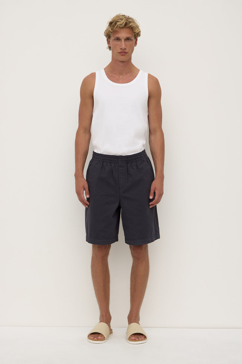 Mens Wallace Ripstop Short Washed Navy | Assembly Label